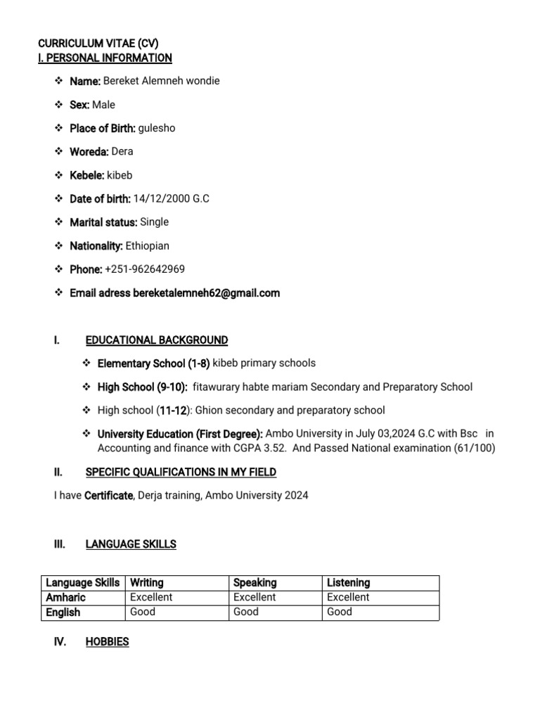 Modified CV | PDF