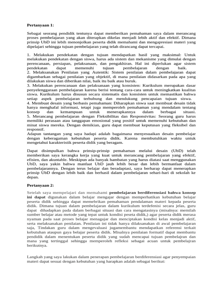 Refleksi Modul 1 (Topik 1,2,3,4) | PDF