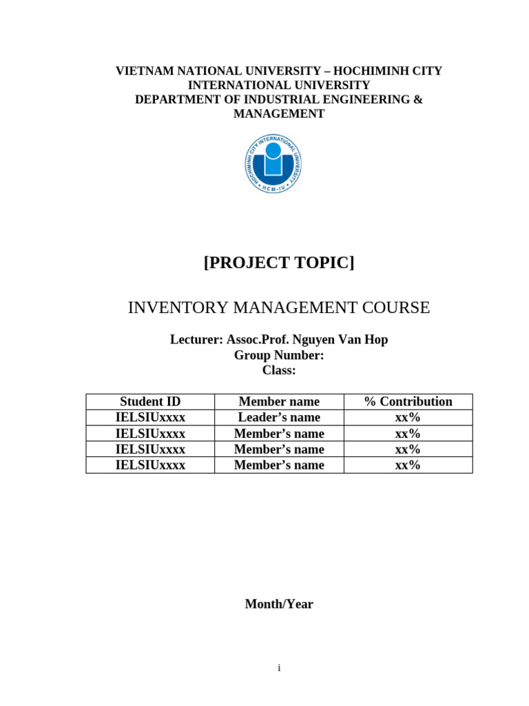 Project Report Template | PDF