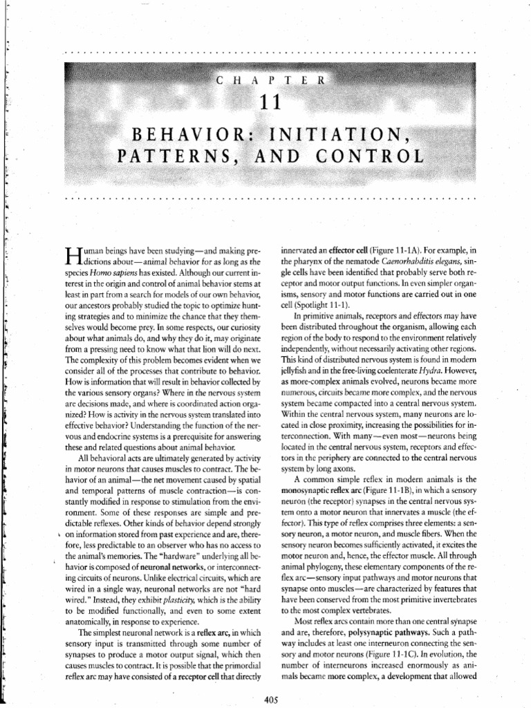 11 - Behavior - Initiation, Patterns and Control | PDF