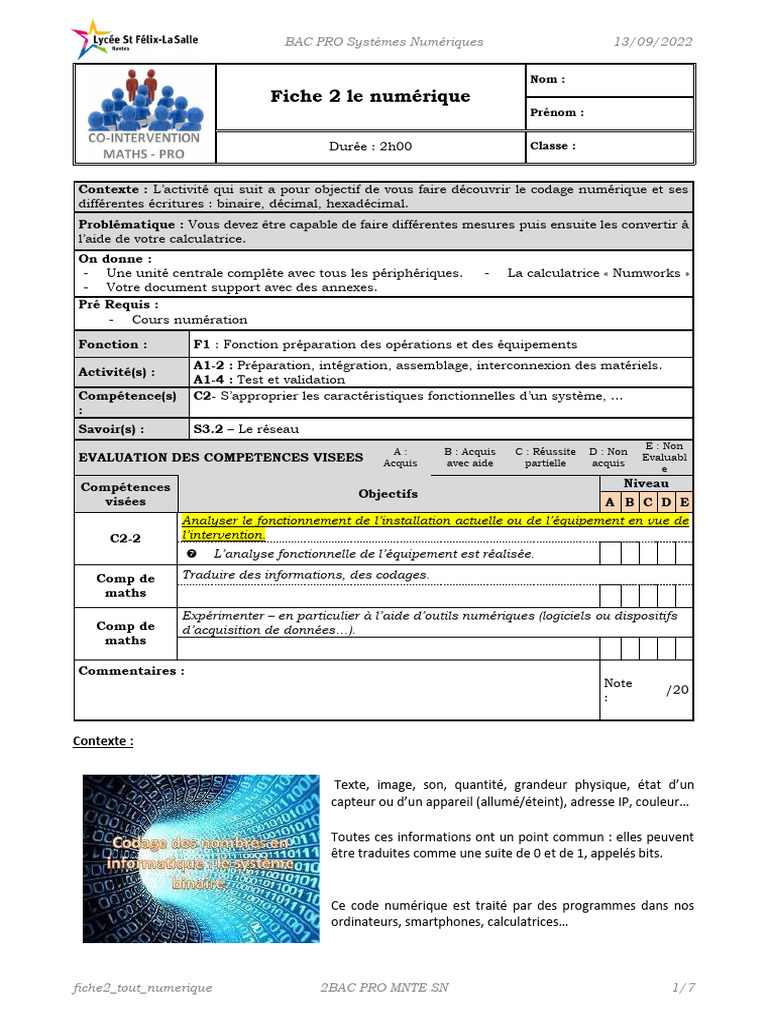 Fiche2 Tout Numerique | PDF