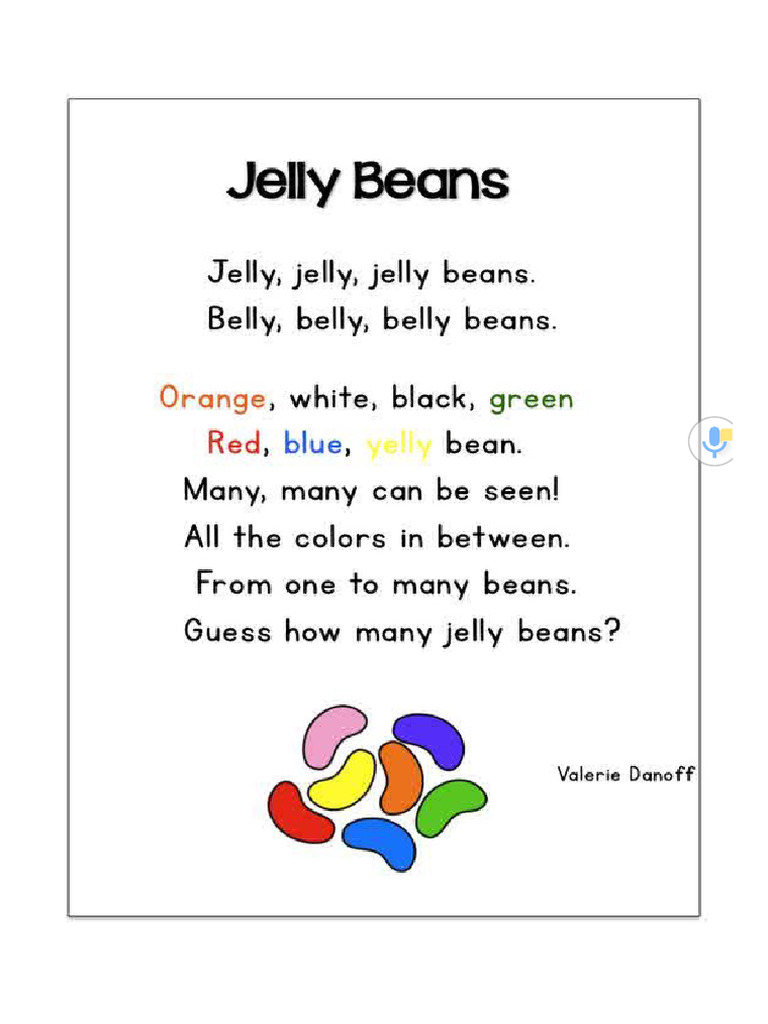 Jelly Beans Poem | PDF