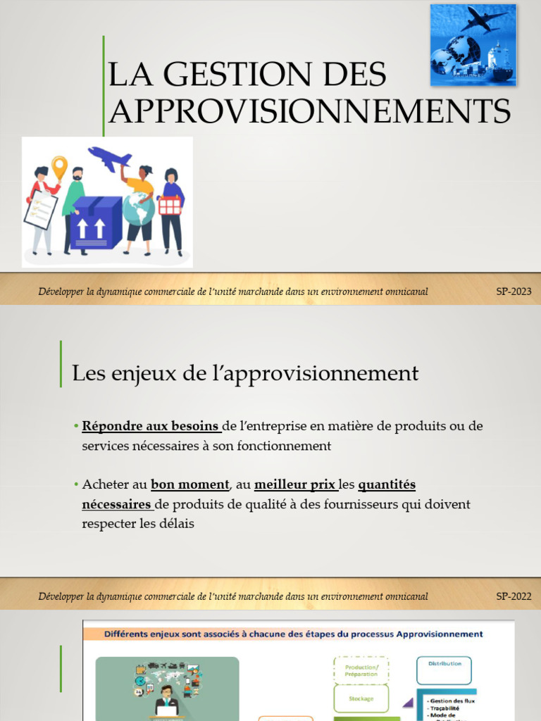 La Gestion Des Approvisionnements | PDF
