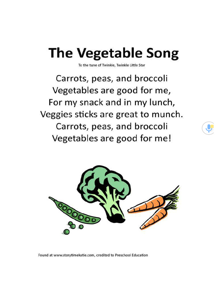 The Vegetable Song | PDF