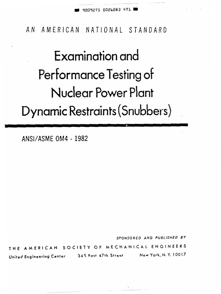Asme Om4-1982 | PDF
