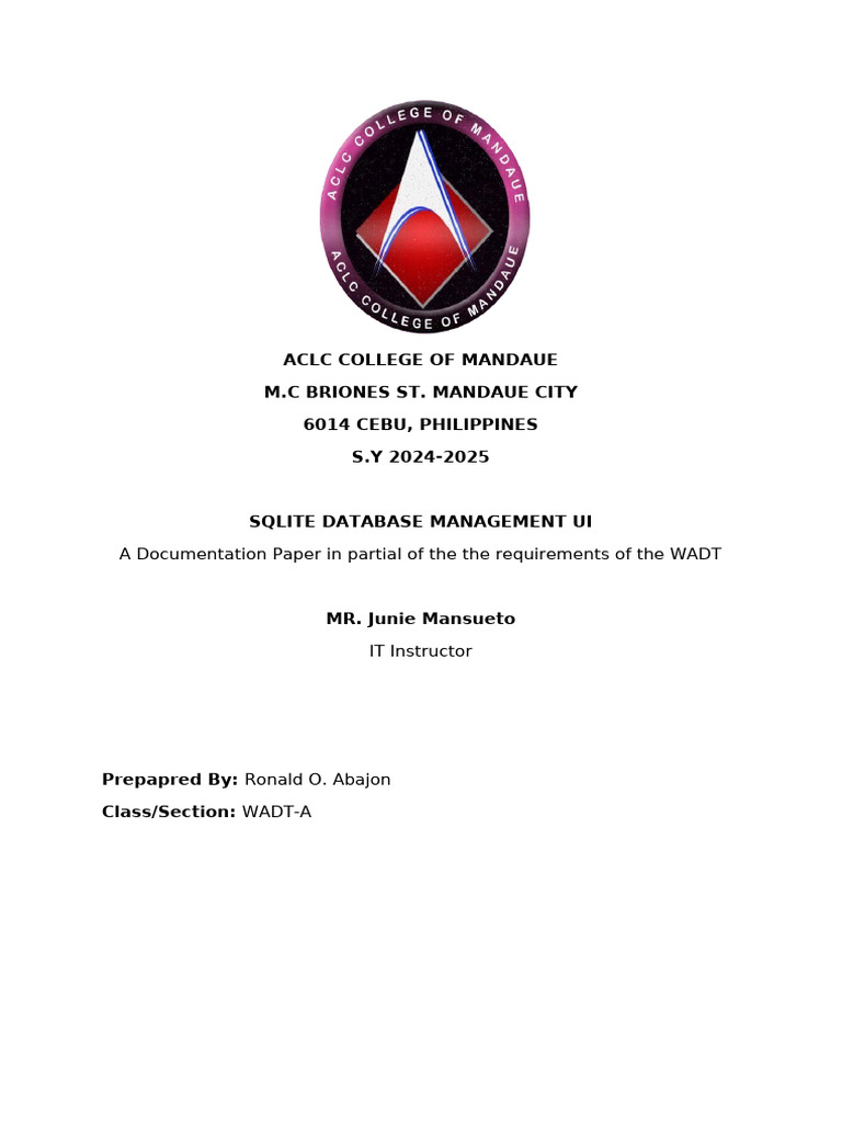 ACLC COLLEGE OF MANDAUE | PDF