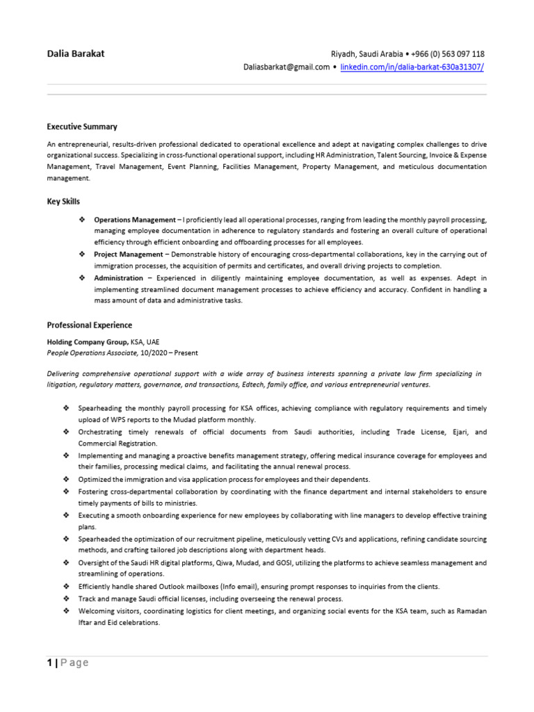 Dalia Barakat - CV. July 2024 | PDF