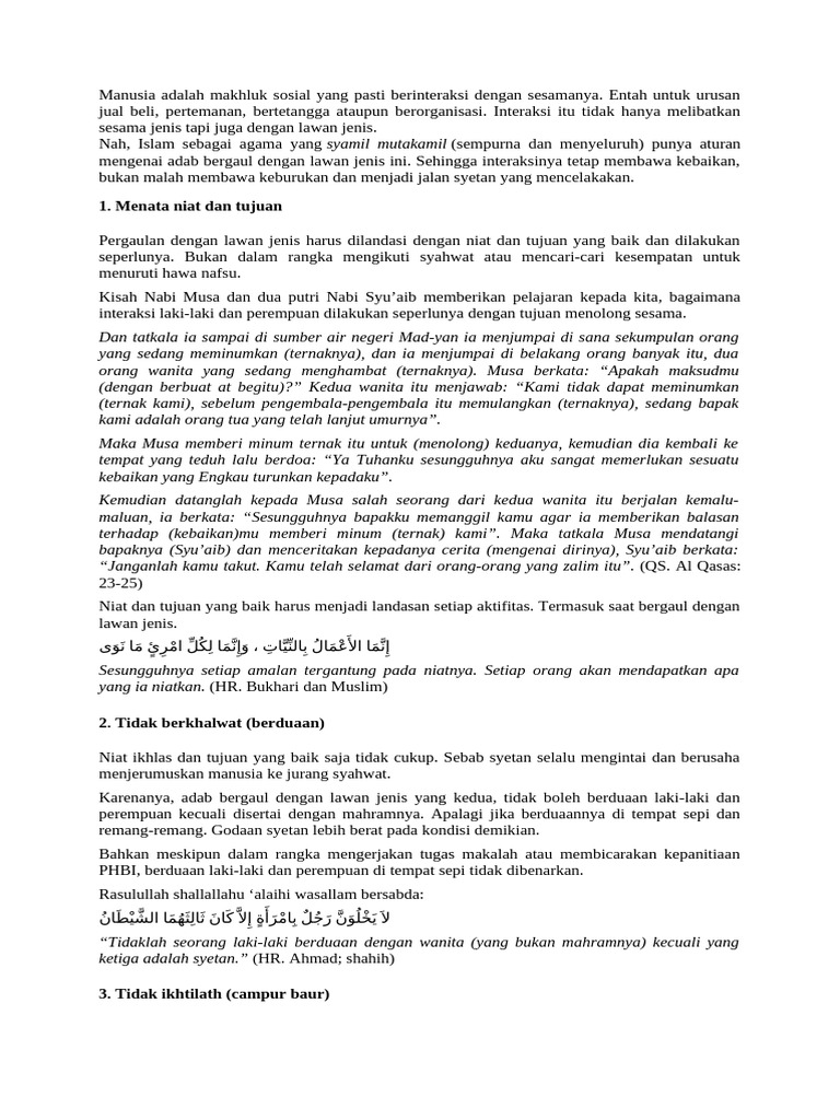 ADAB PERGAULAN | PDF