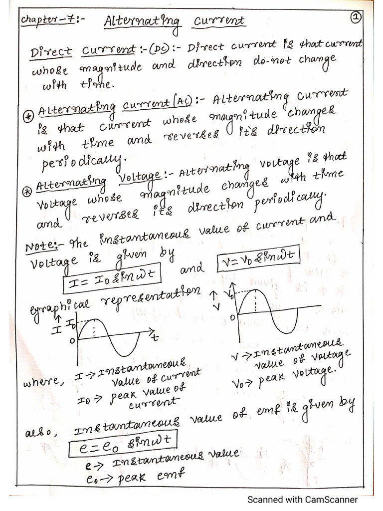 7. Alternating Current | PDF