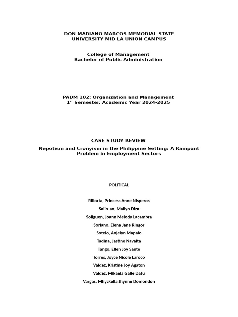 Political-Case-Study | PDF