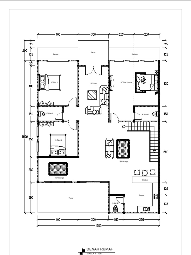 Denah Rumah LT.1 | PDF