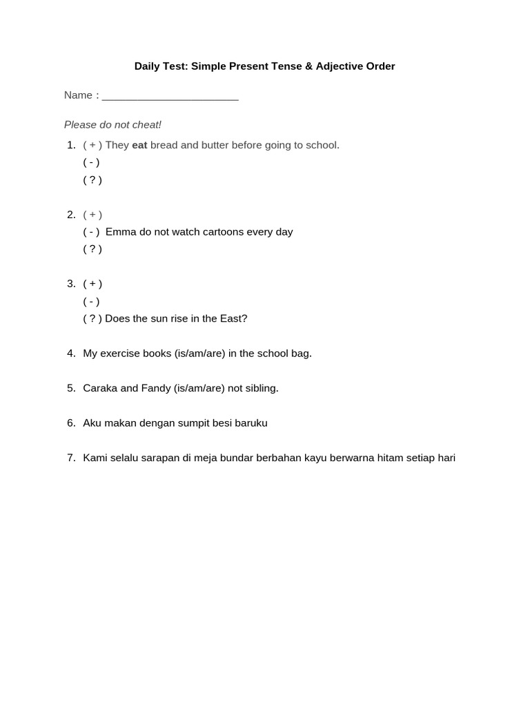 Daily Test X A | PDF