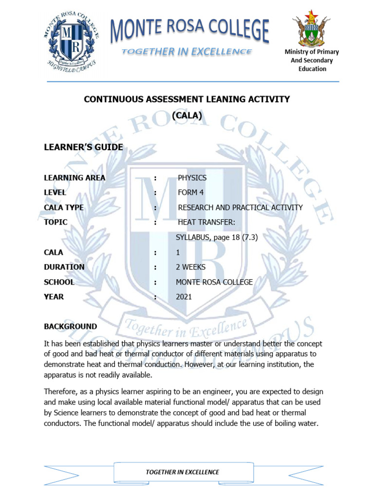 Physics Cala 1 2024 | PDF