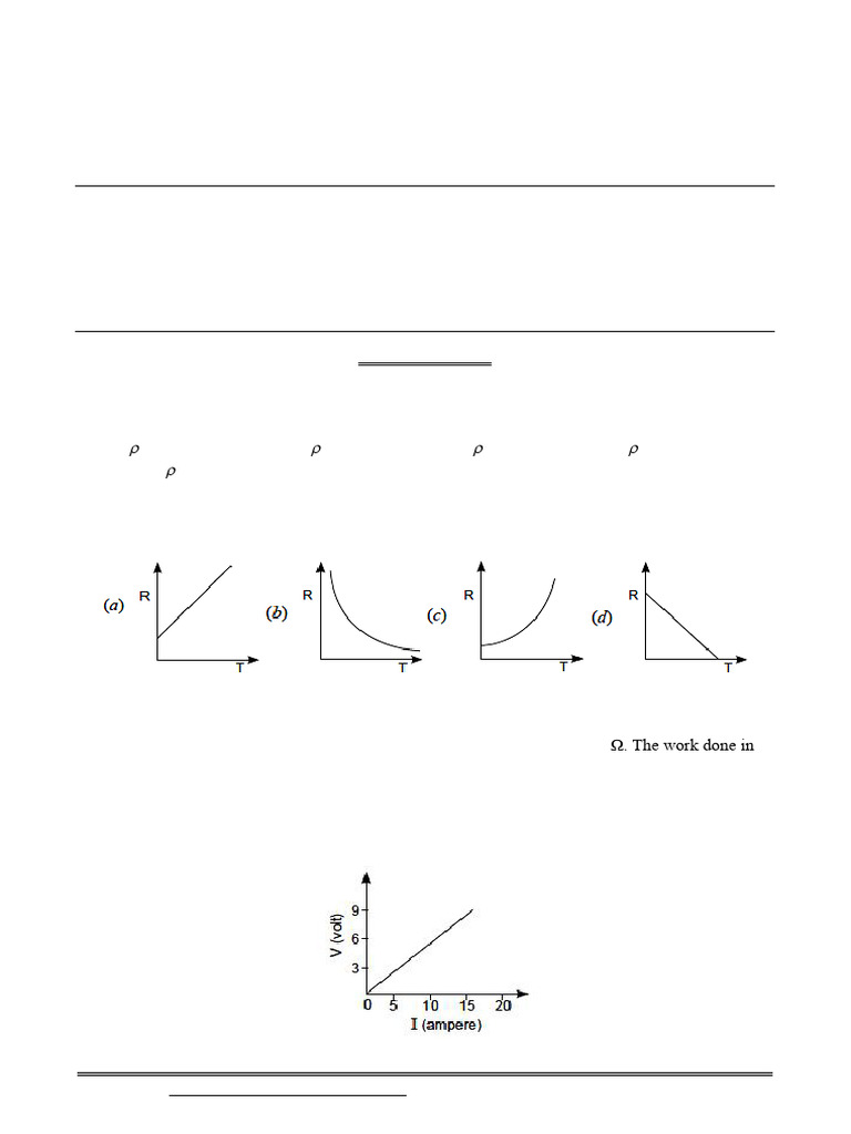 Electricity Practice Paper for Class X | PDF | Electrical Resistance ...