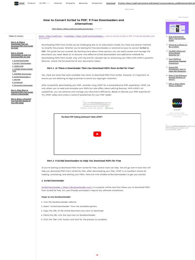 Convert Scribd To PDF | PDF