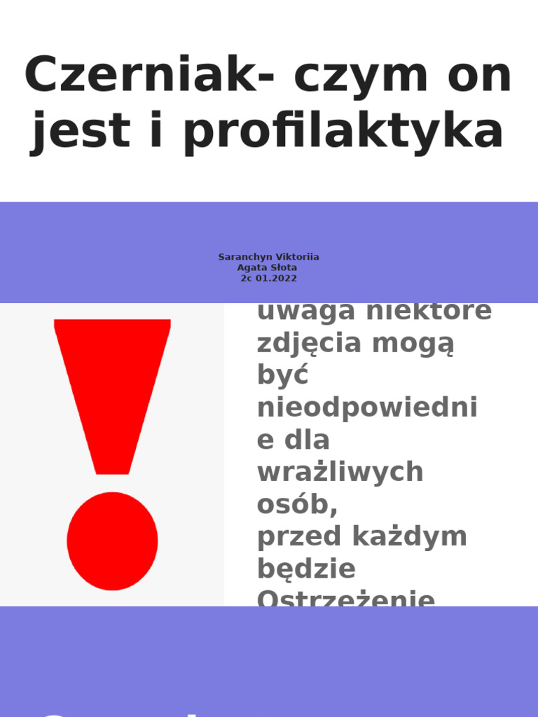 Czerniak Prezentacja | PDF