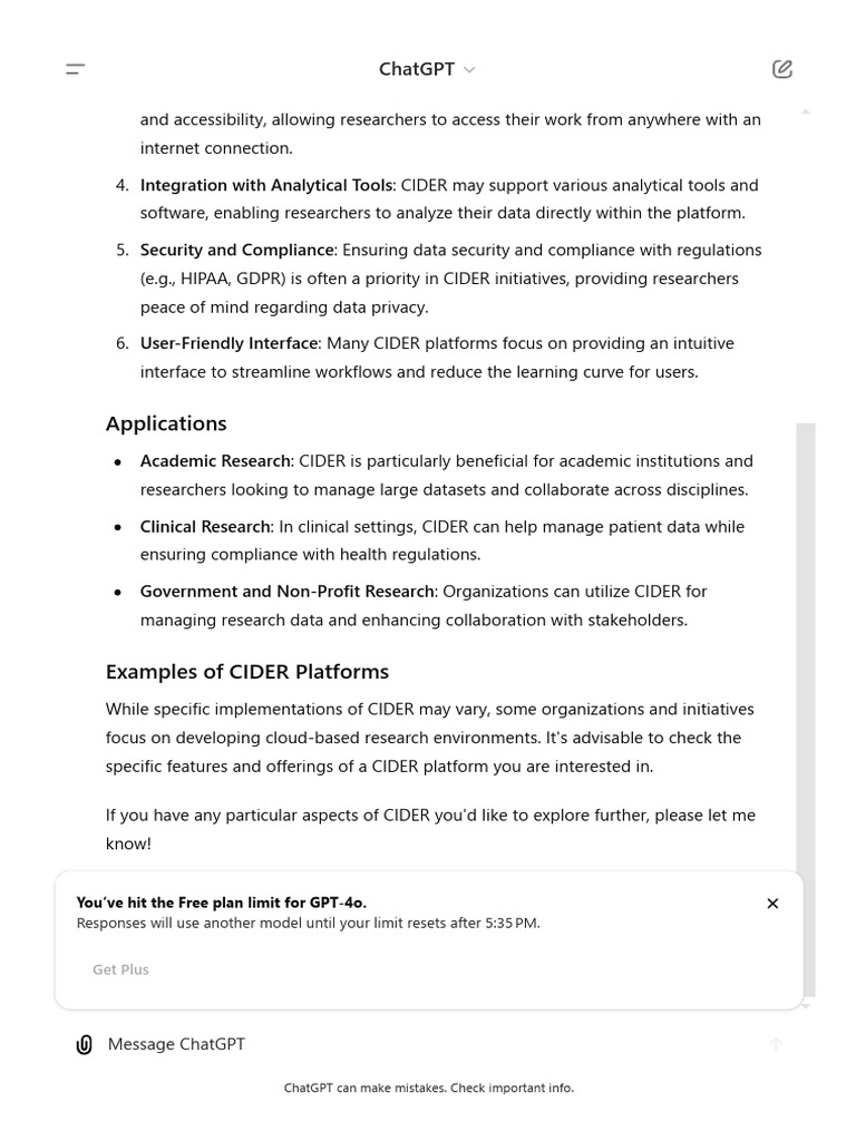 CIDER Overview and Features | PDF