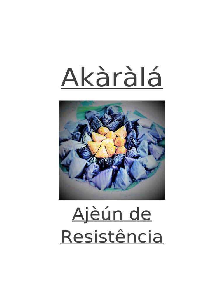 Caderno Akàràlá Ajeun de Resistência CURSO | PDF | Milho | Ingredientes ...