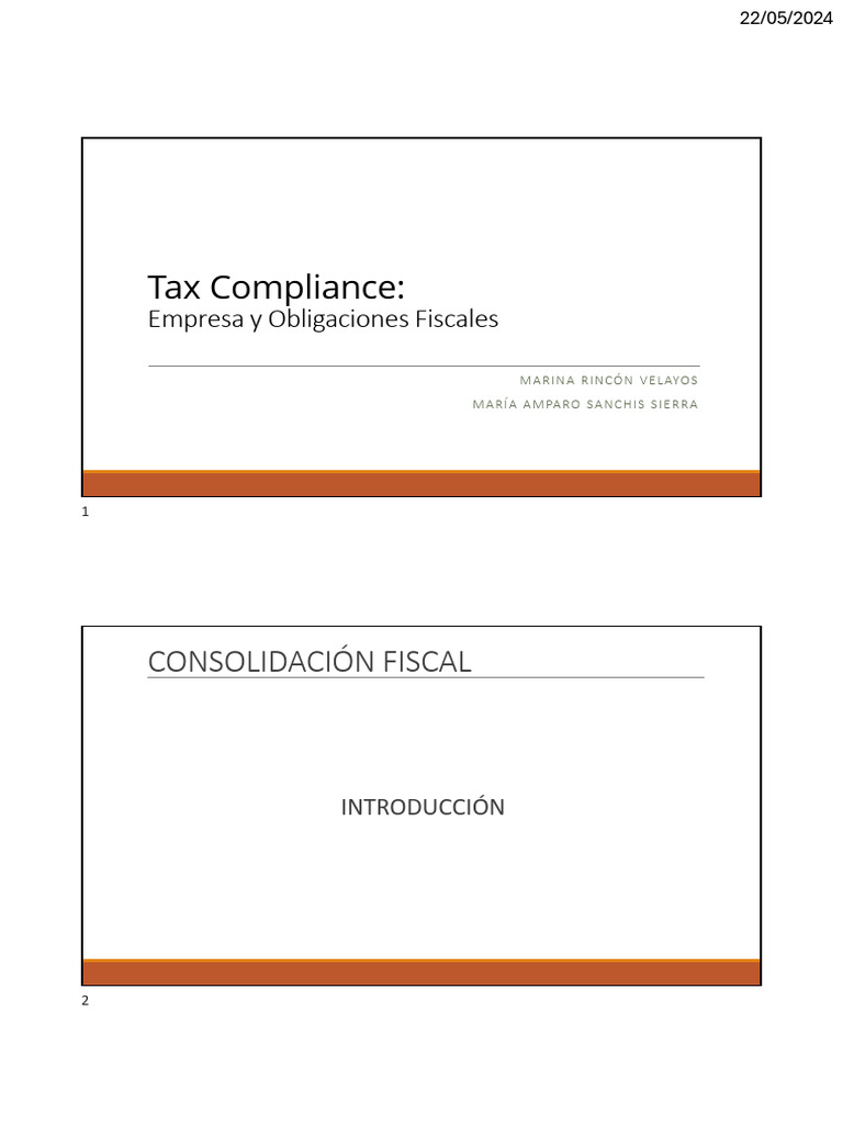 CEF. Curso Tax Compliance - Consolidacion | PDF