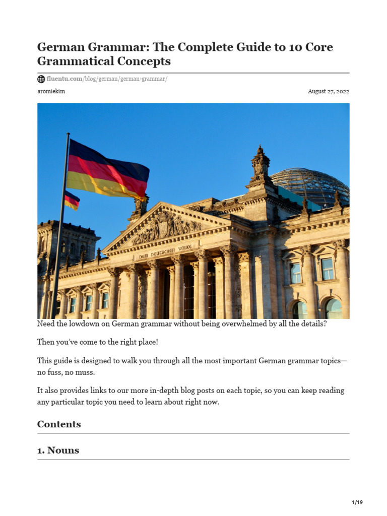 German Grammar | PDF