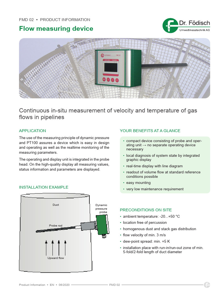 FMD 02 Gas Flow Measurement Device | PDF | Gases | Pressure