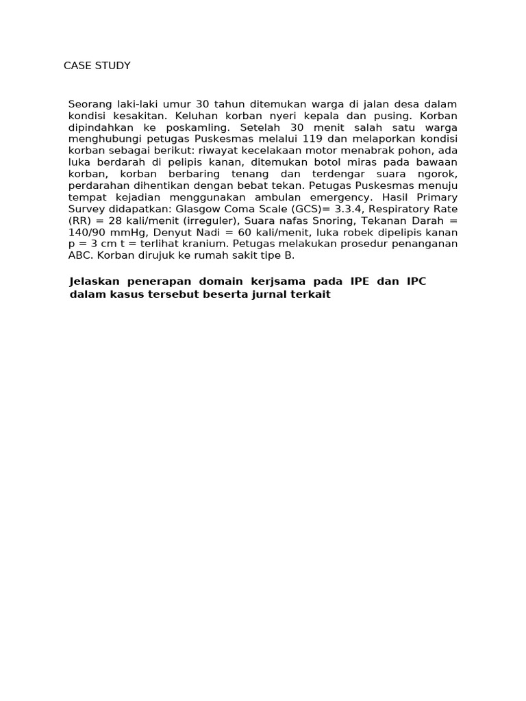 CASE STUDY DOMAIN Kerja Sama IPE | PDF