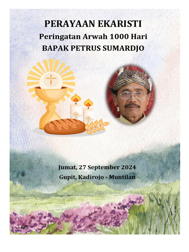 Peringatan Arwah 1000 Hari Bpk. Petrus Sumarjo | PDF