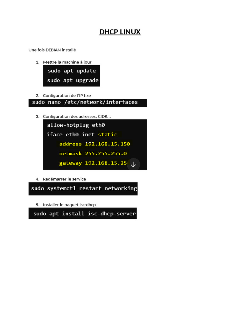 DHCP LINUX | PDF