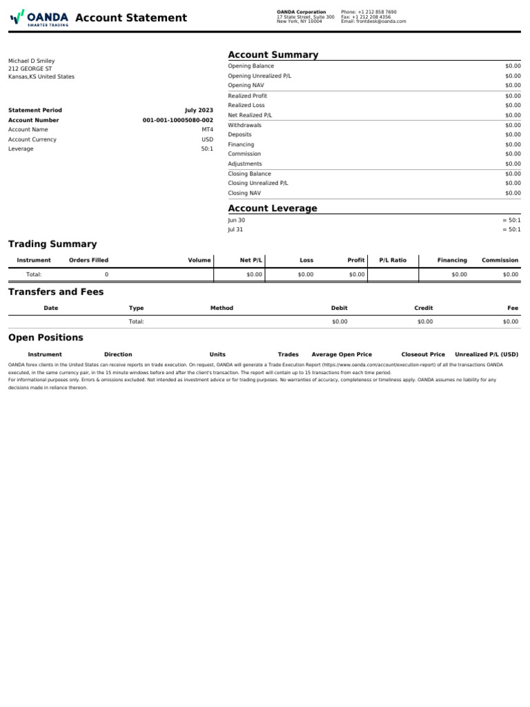 Account Summary | PDF