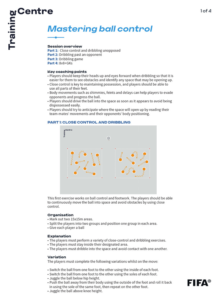 FIFA Session Plan Branco-Ball-Mastering-New | PDF