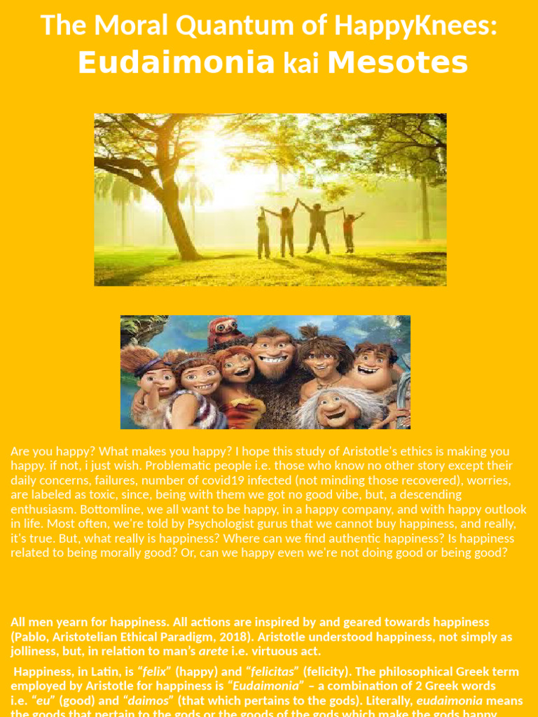 Eudaimonia Kai Mesotes | PDF