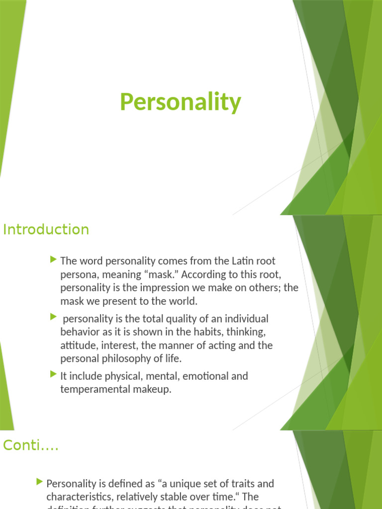 Personality pp1 | PDF