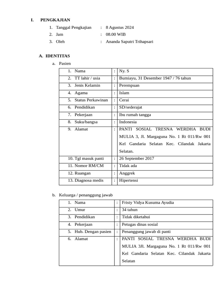 Pengkajian Askep | PDF