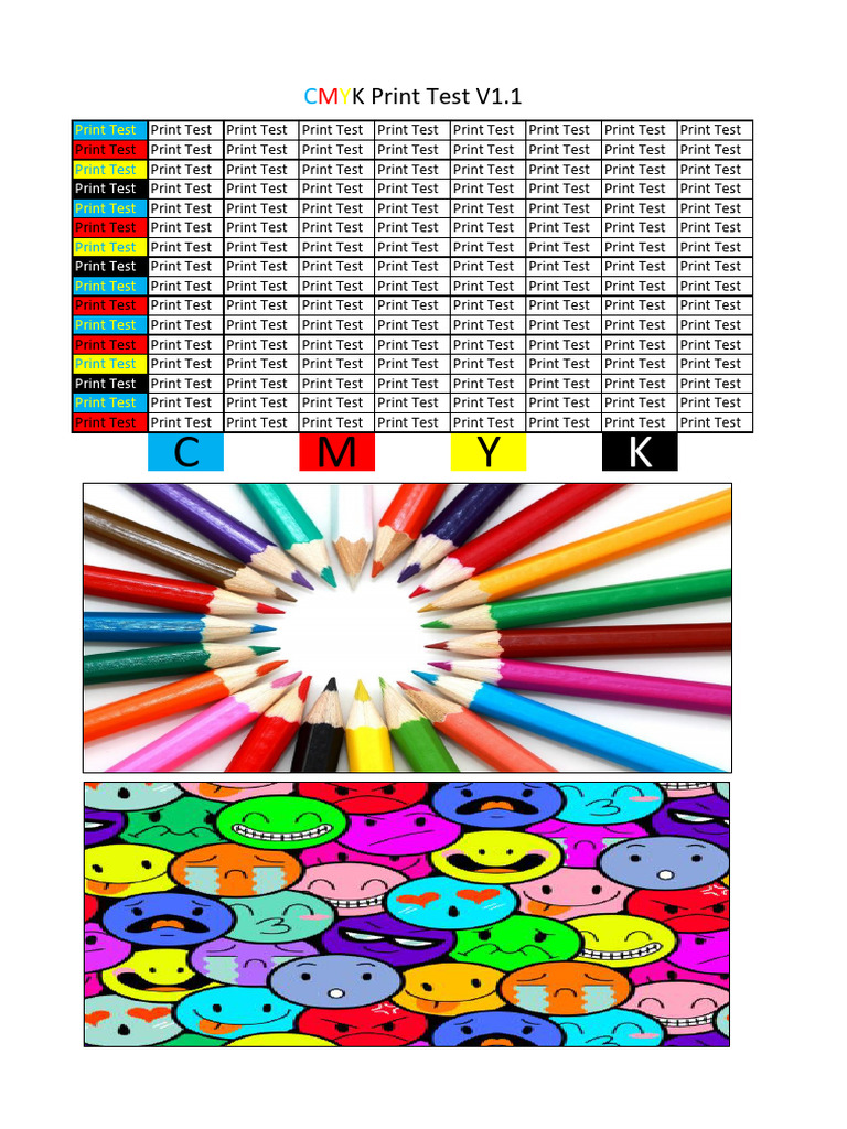 CMYK Test Table V1.1 | PDF