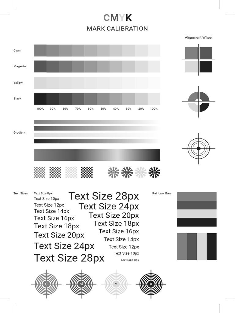 Print Color Test Page Grayscale 1 | PDF