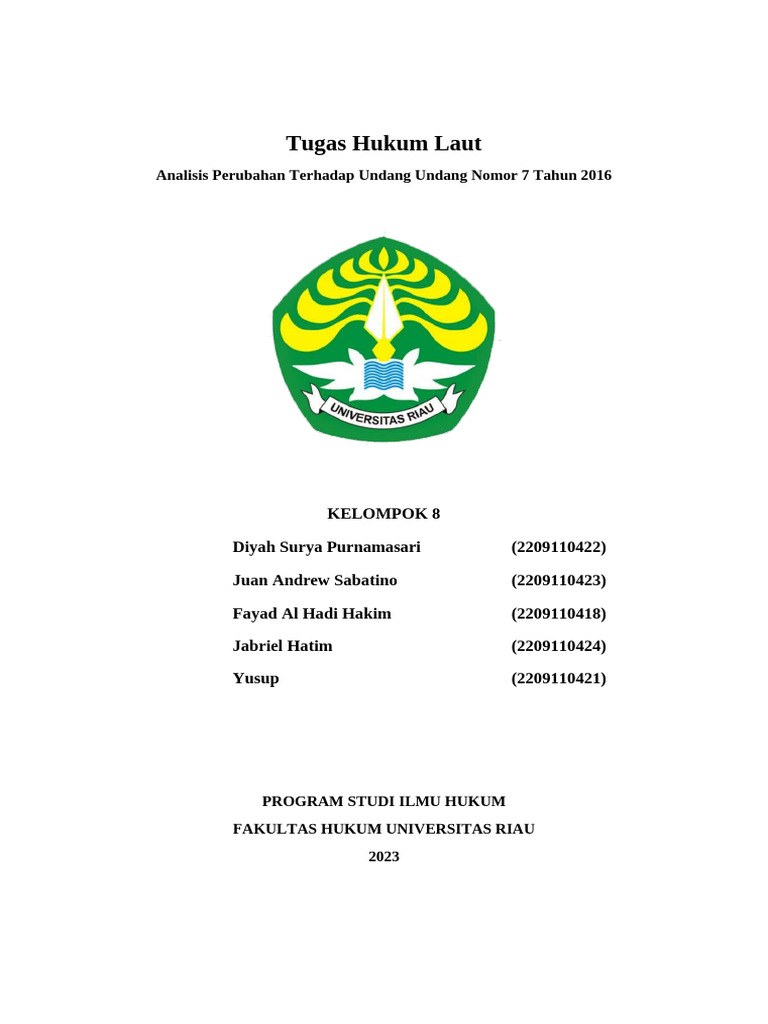 Tabel Kelompok Hukum Laut | PDF