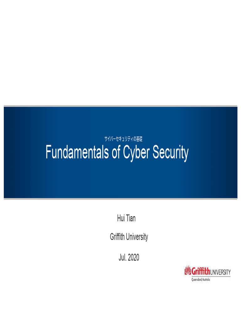 7905 Module 1-1 Lecture Slide | PDF | Security | Computer Security