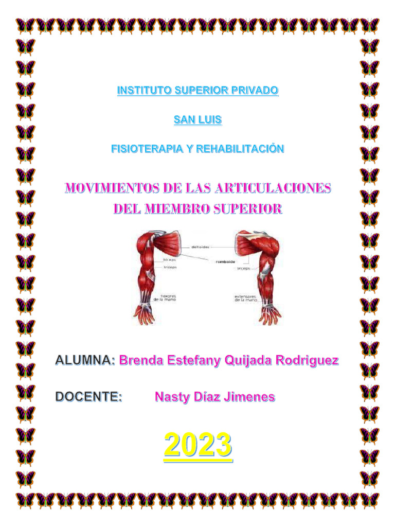 Movimientos de Las Articulaciones Del Miembro Superior | PDF