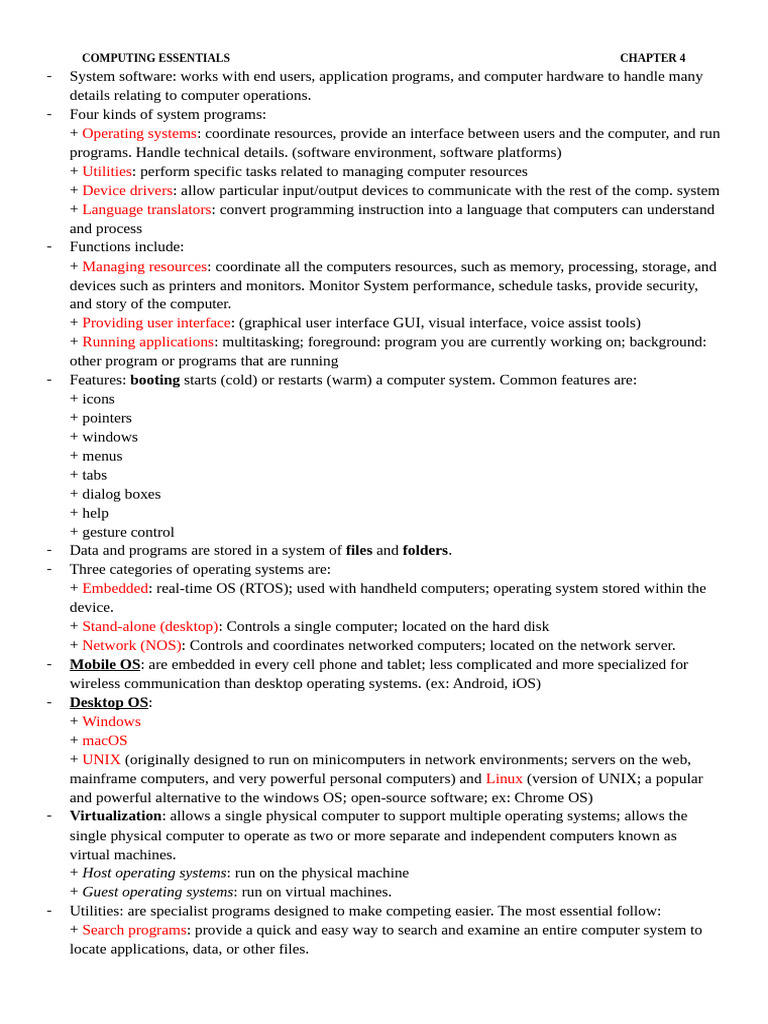 Computing Essentials (CH-4) | PDF