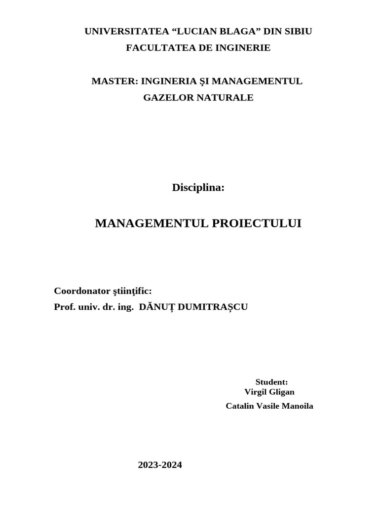 Management Proiect | PDF