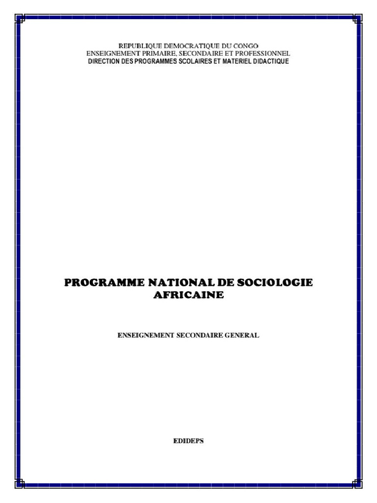 Programme de SOCAF | PDF