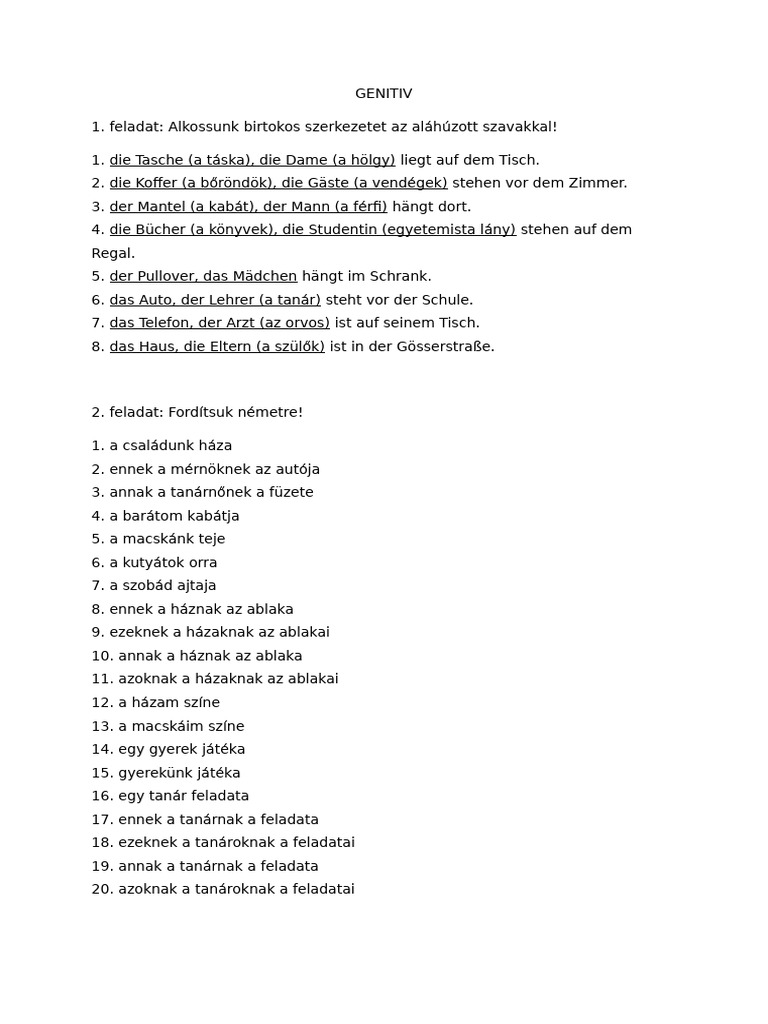 GENITIV | PDF
