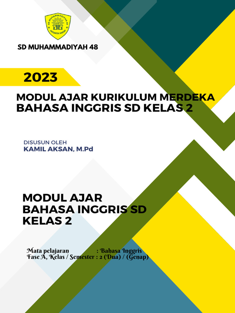 Modul Ajar Bahasa Inggris Sd Kelas 2 Semester 2 | PDF
