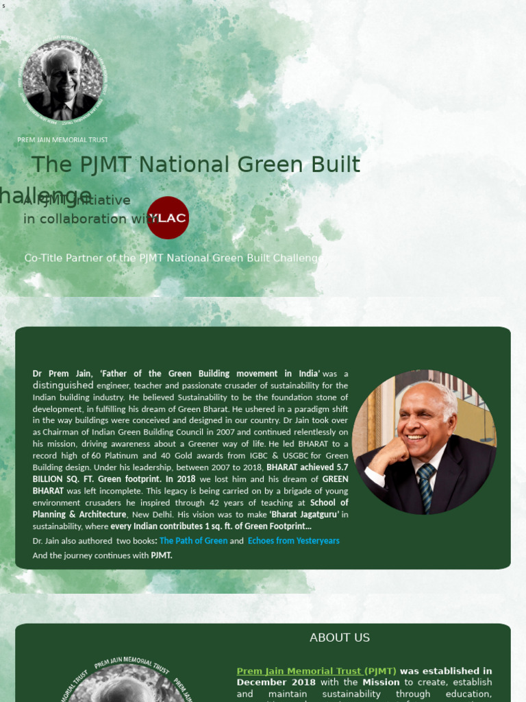 Co-Sponsor PJMT National Build Green Challenge - Co Title Partner New | PDF