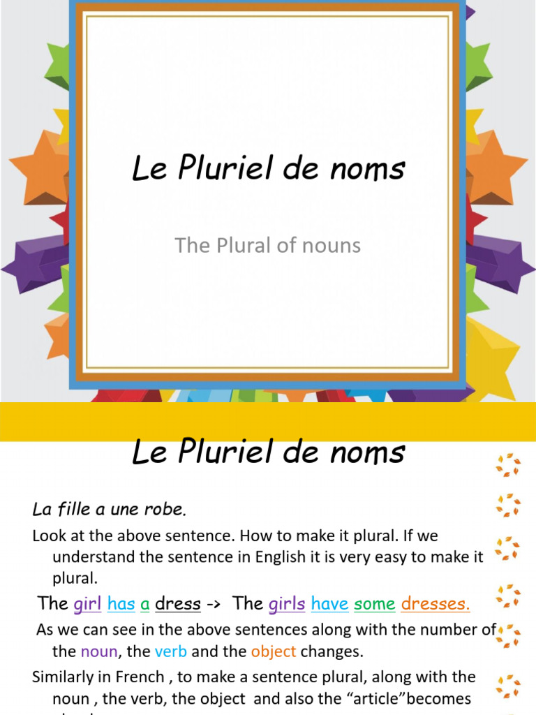 Le Pluriel de noms | PDF