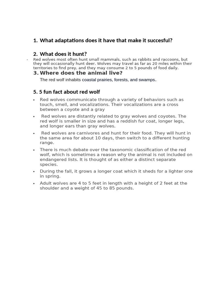 red wolf | PDF