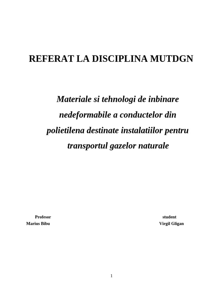 Referat Gligan Virgil | PDF