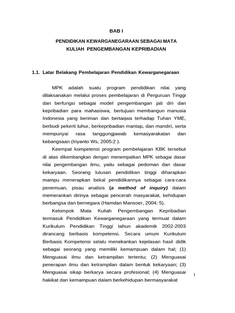 Pengertian PKN | PDF