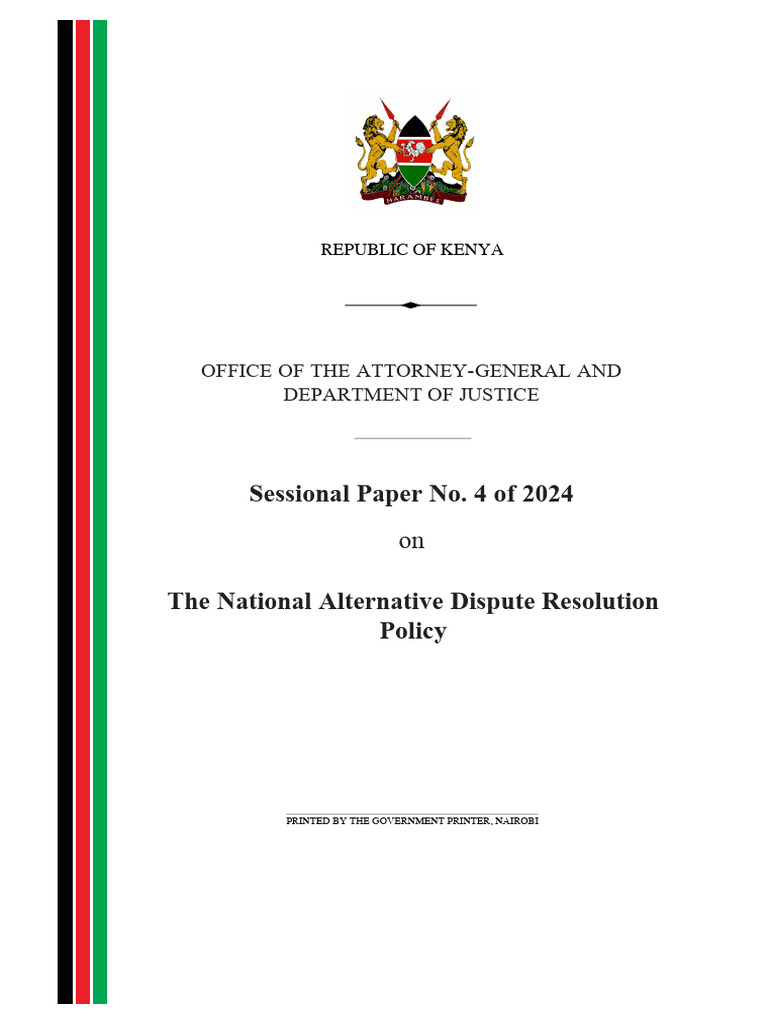 SP 7179 Sessional Paper | PDF | Alternative Dispute Resolution | Law