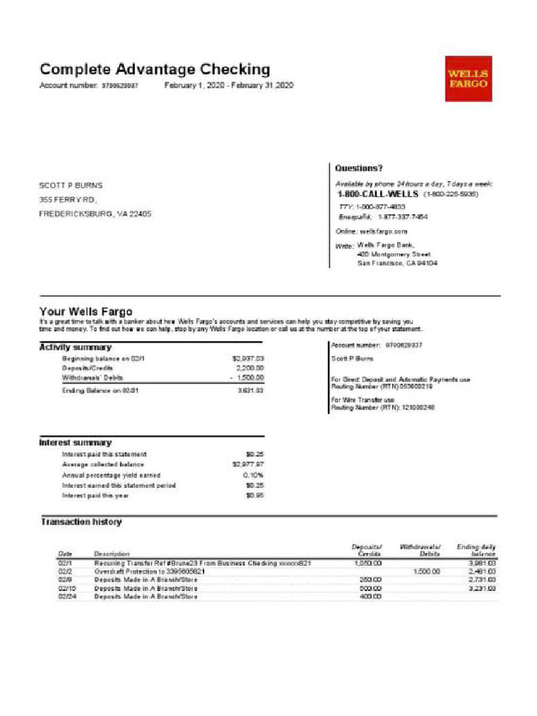 Complete Advantage Checking 2020 | PDF